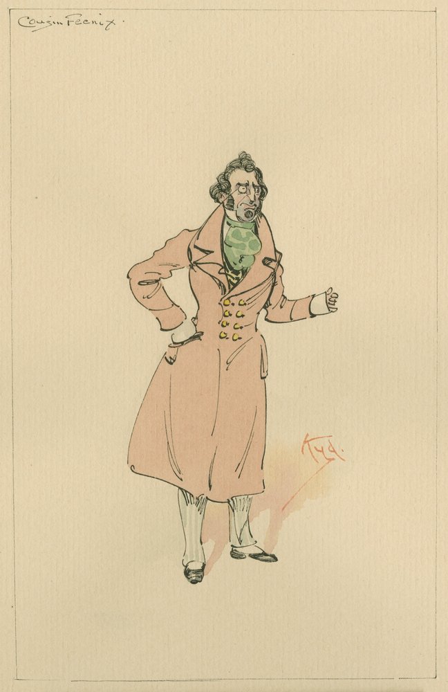 Cousin Feenix, alias Lord Feenix, ca. 1920er (Feder und Tinte mit Aquarell auf Papier)